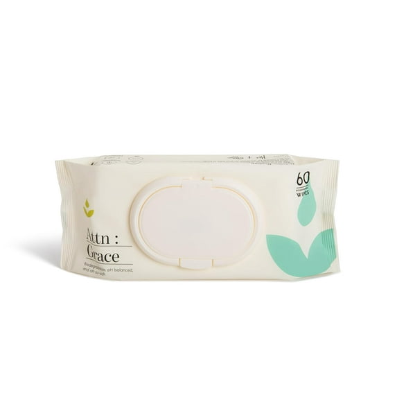 Attn: Grace Flushable Wet Wipes for Women (60 Ct) - Cleanse and Refresh ...