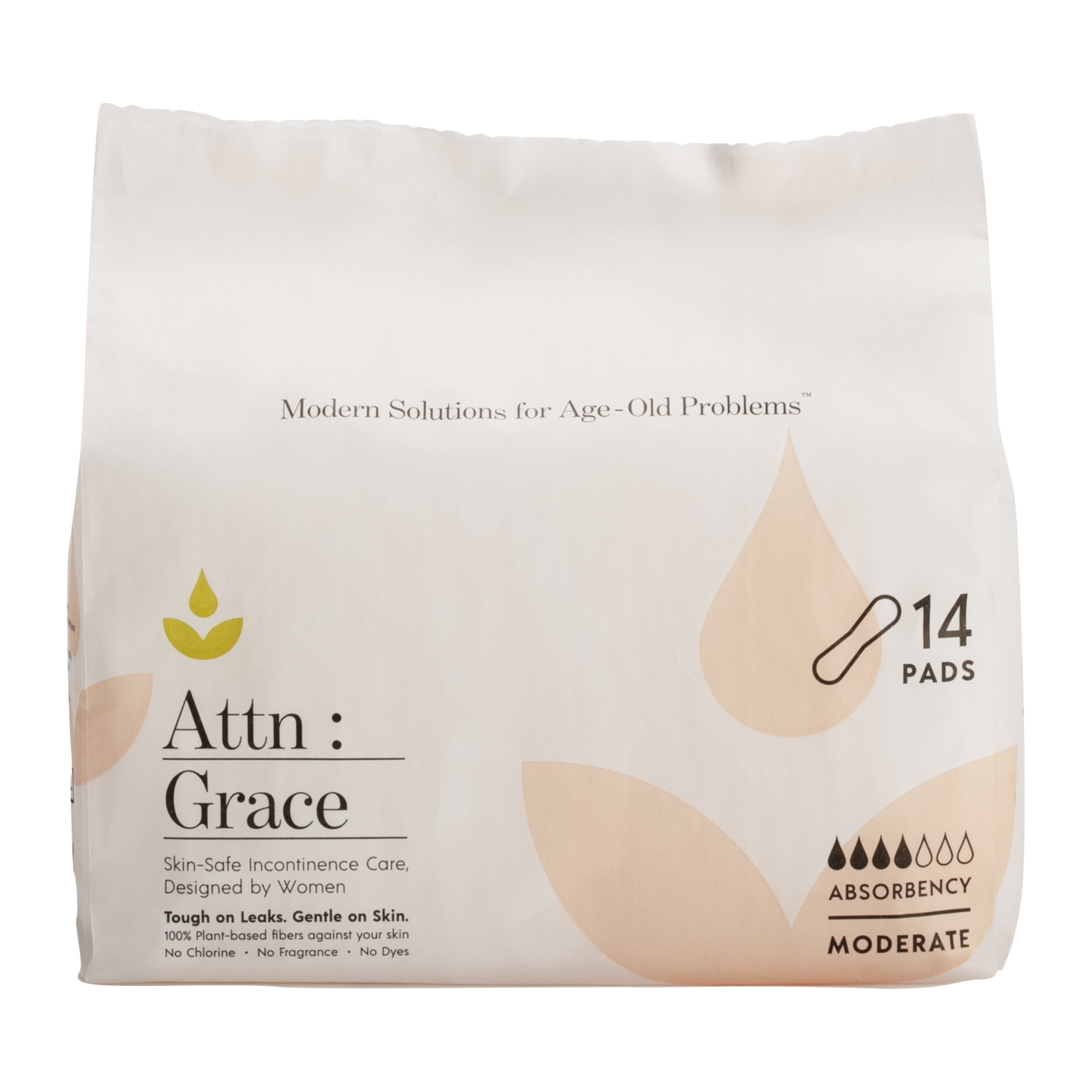 Attn: Grace Incontinence and Post Partum Moderate Pads for Sensitive ...