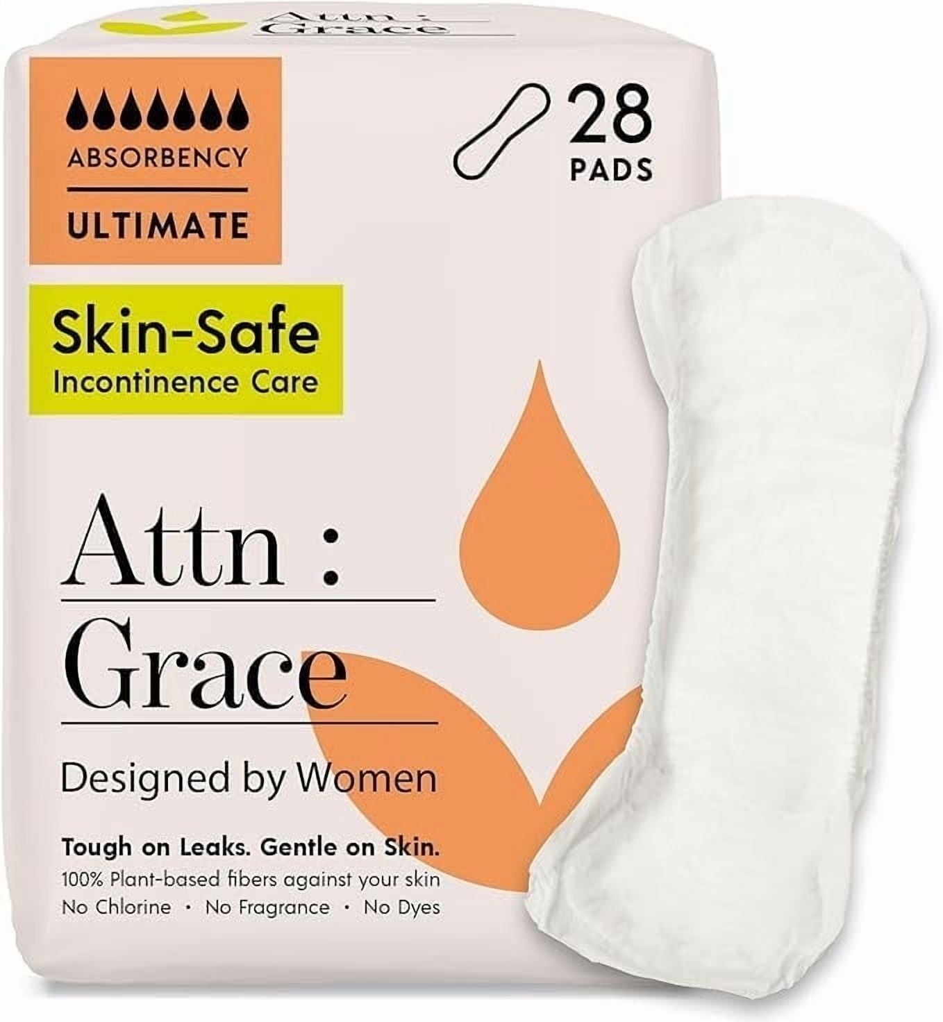 Attn:Grace Ultimate Incontinence Pads for Women 28 Pack High Absorbency ...