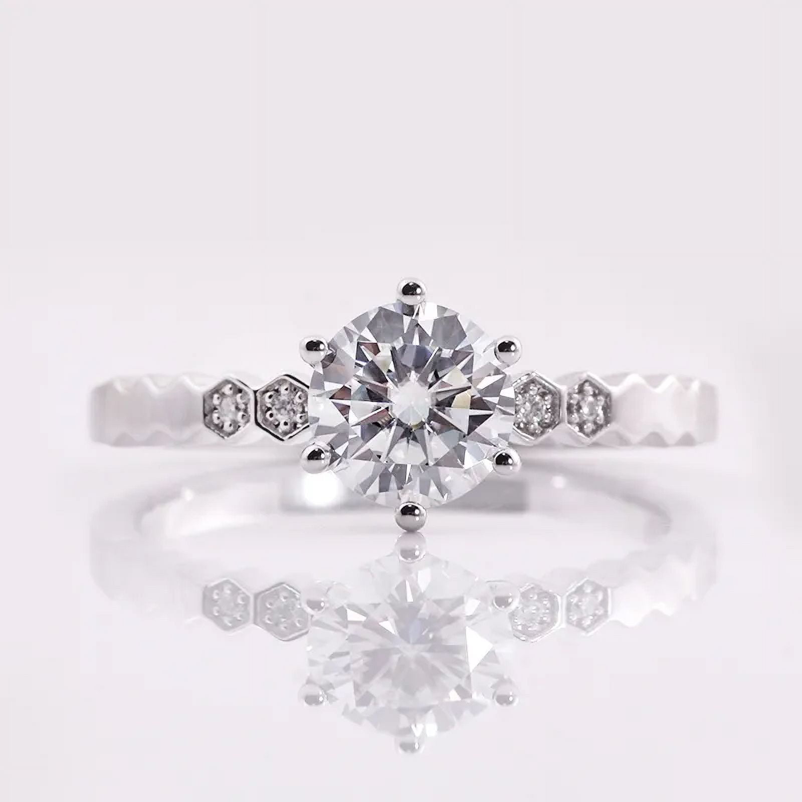 Atto Jewel 1.4 Ct Round Cut Lab Created Diamond Engagement Ring for ...