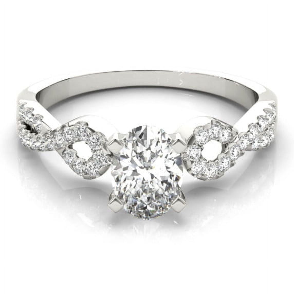 Atto Jewel 1.7 Ct Oval Cut Eternity Infinity Twisted Criss Cross ...