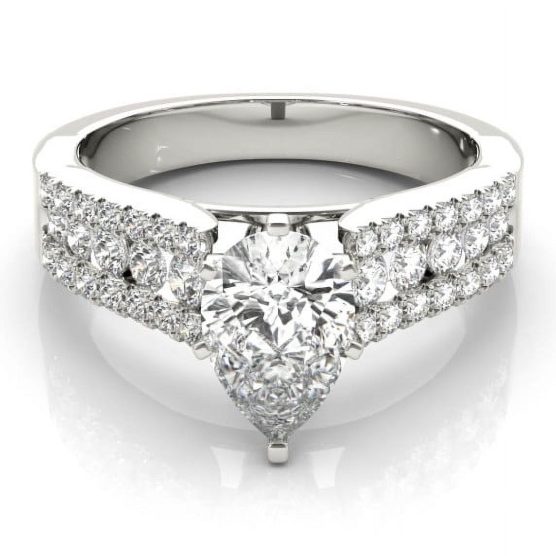Atto Jewel 1.8 Ct Pear Cut Eternity Moissanite Ring - Moissanite ...