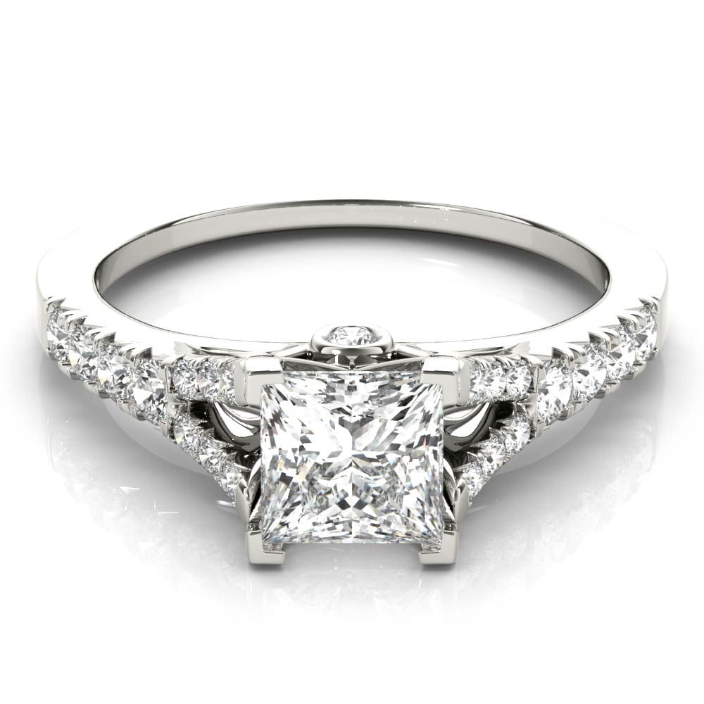 Atto Jewel 1.8 Ct Princess Cut Hidden Moissanite Ring for Women ...