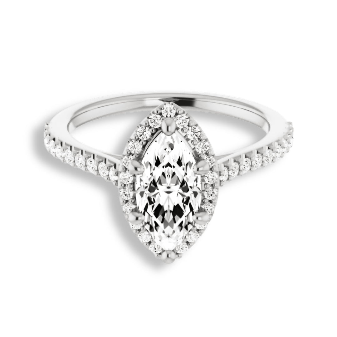 Atto Jewel 1.9 Ct Marquise Cut White Diamond Rings for Her - Halo ...