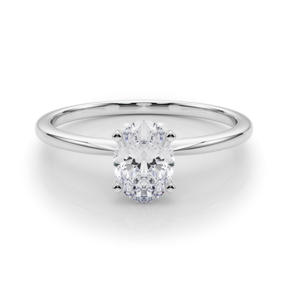 Atto Jewel 14K White Gold Over Ring - Excellent 2 Ct Oval Cut Lab ...