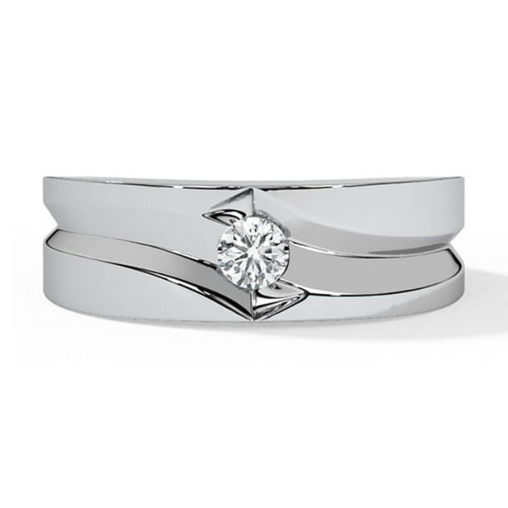 Atto Jewel 14k White Gold Over Women's Ring - Round Cut 1.2 Ct Lab ...