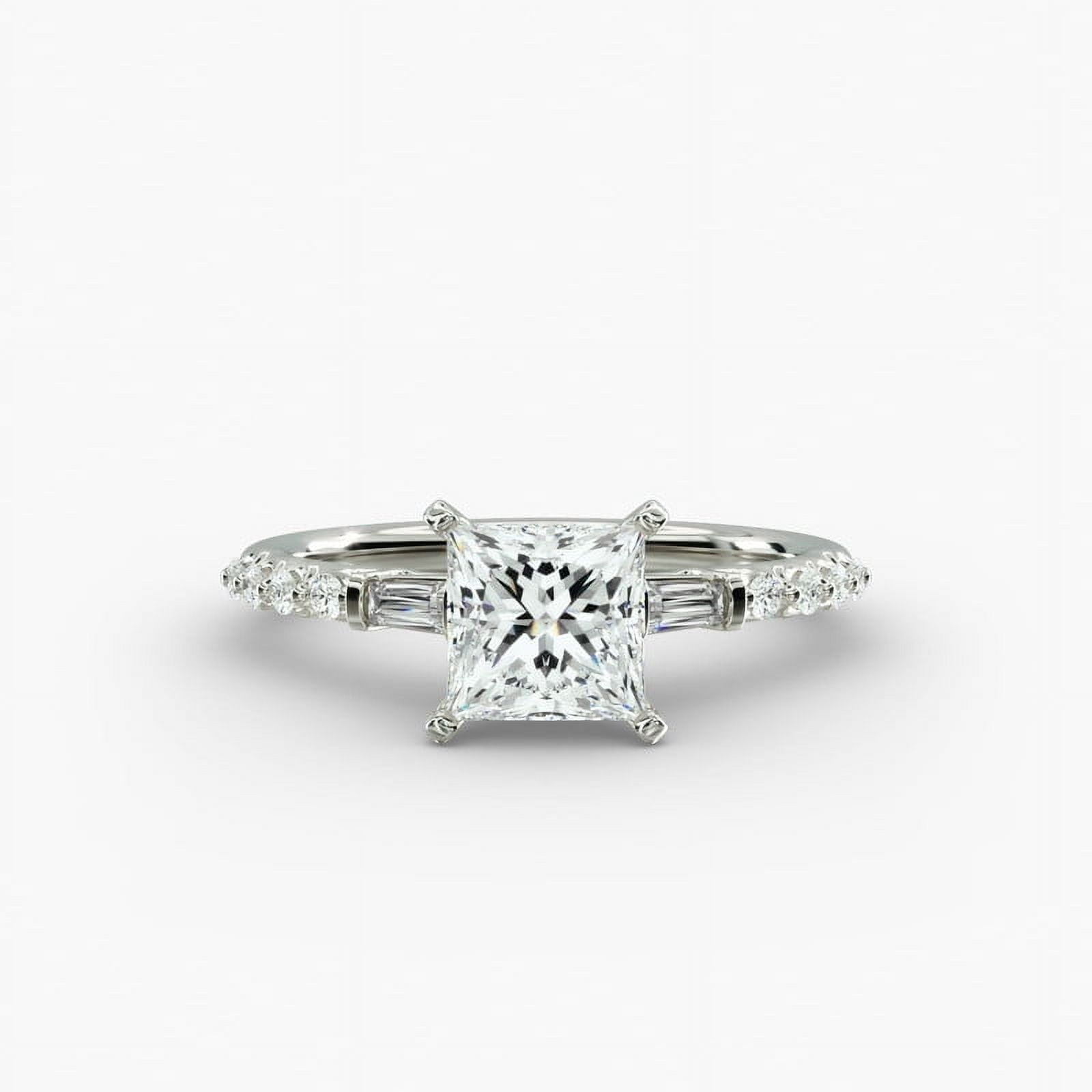 Atto Jewel 14k White Gold Ring On Clearance - 2 Ct VVS1/D Princess Cut ...
