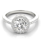 Atto Jewel 2 Ct Brilliant Round Cut Halo Diamond Ring - Lab-Created ...