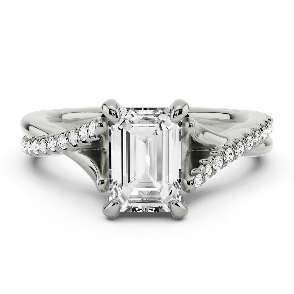 Atto Jewel Emerald Cut Engagement Wedding Diamond Ring - 2 Ct Lab ...