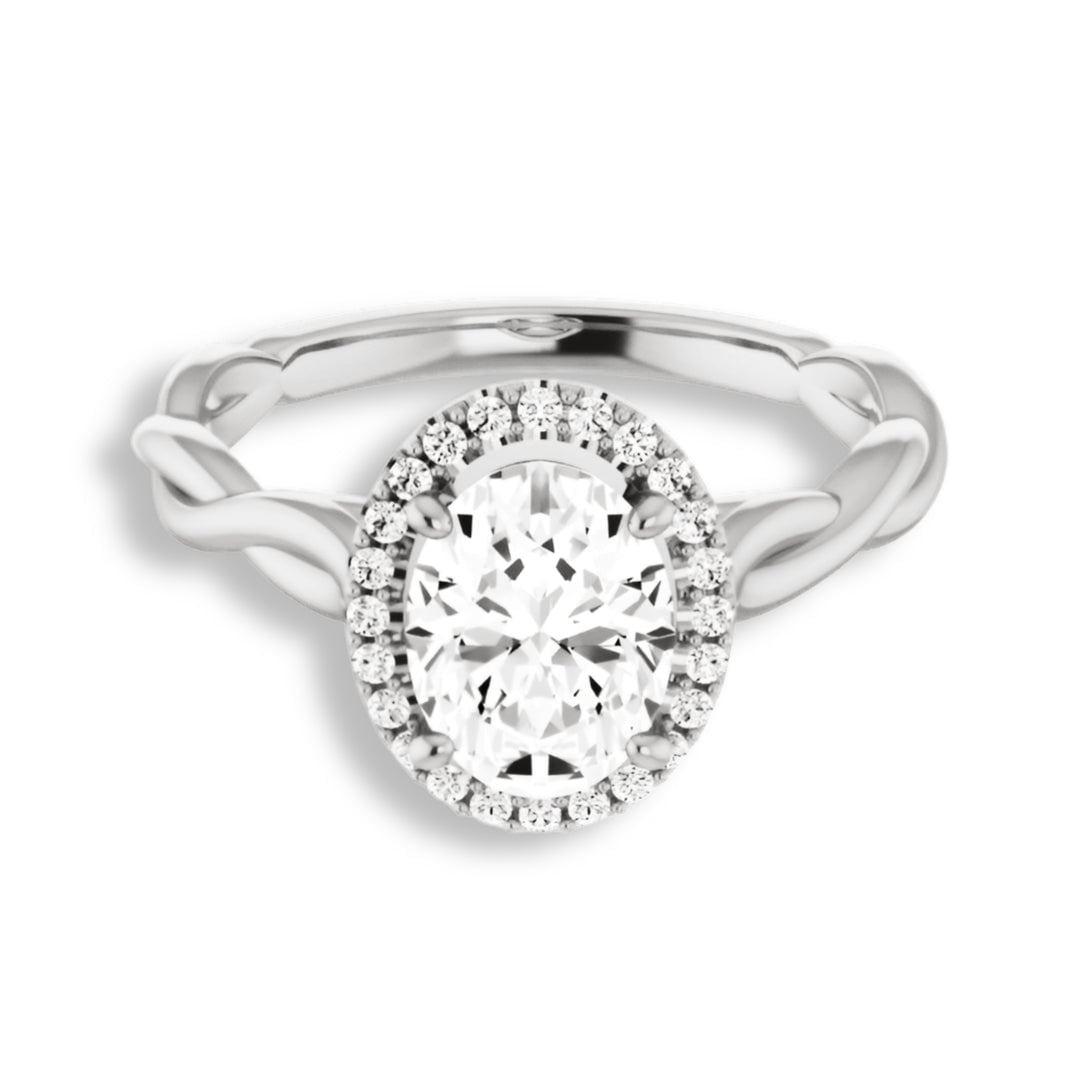 Atto Jewel Oval Cut 2.5 Ct VVS1/D Lab Created Simulated Diamond Ring ...