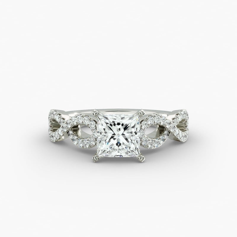 Atto Jewel Princess Cut 2 Ct Lab Created Diamond Anniversary Rings ...