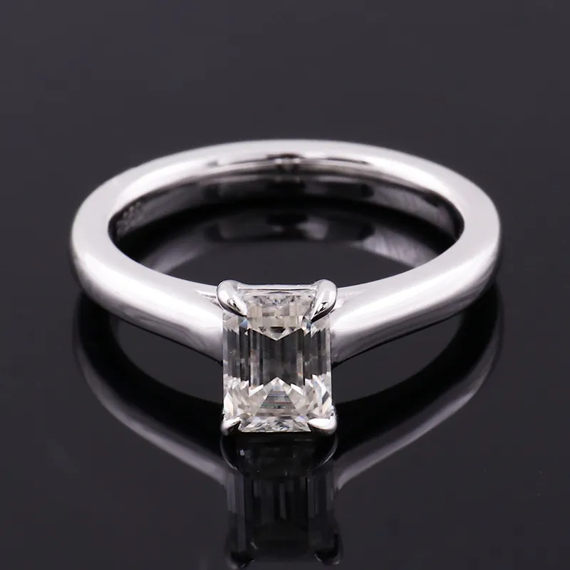 Atto Jewel Women's Emerald Cut 1.4 Ct Lab-Created Simulated Diamond ...