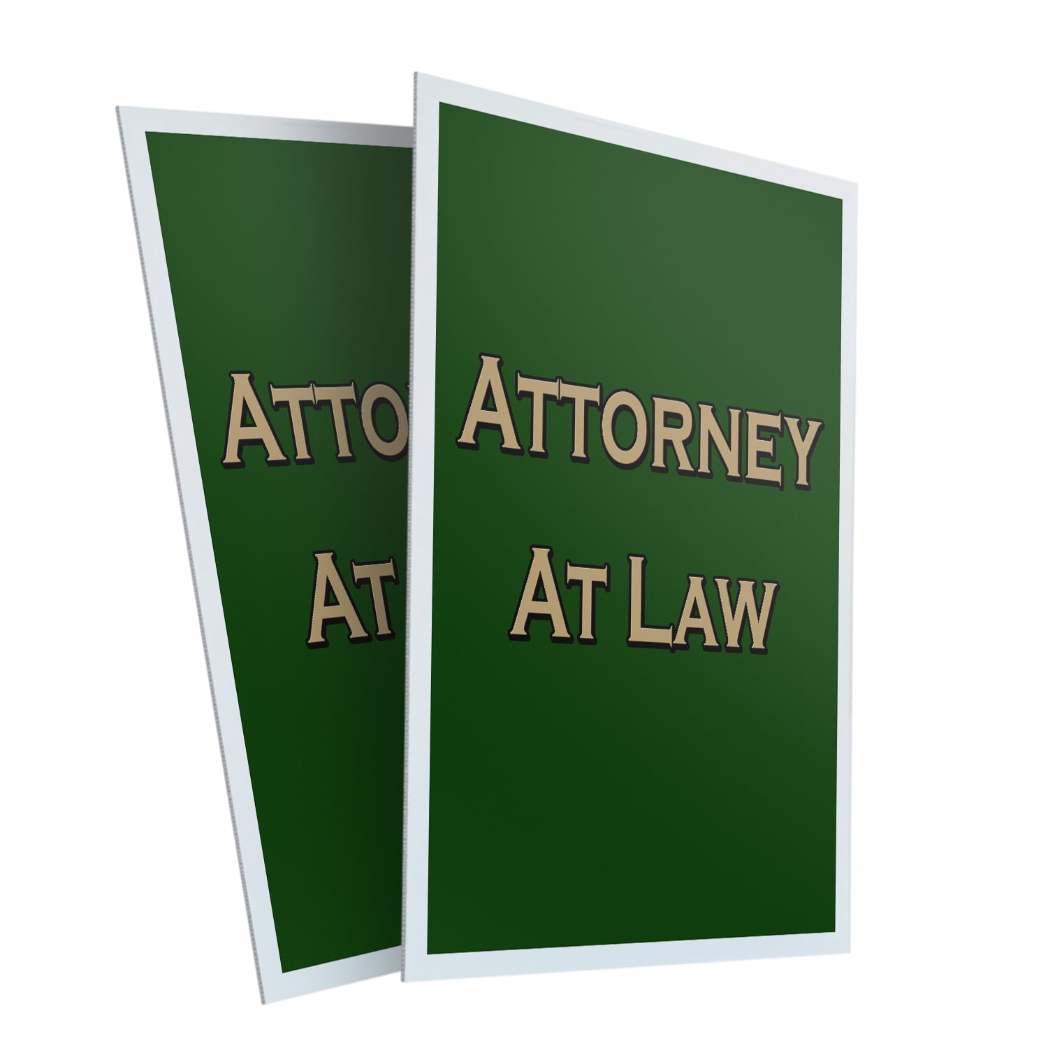 Attorney At Law (2-PACK) 24" x 36" Plastic Signs | Sign Insert 4mm ...