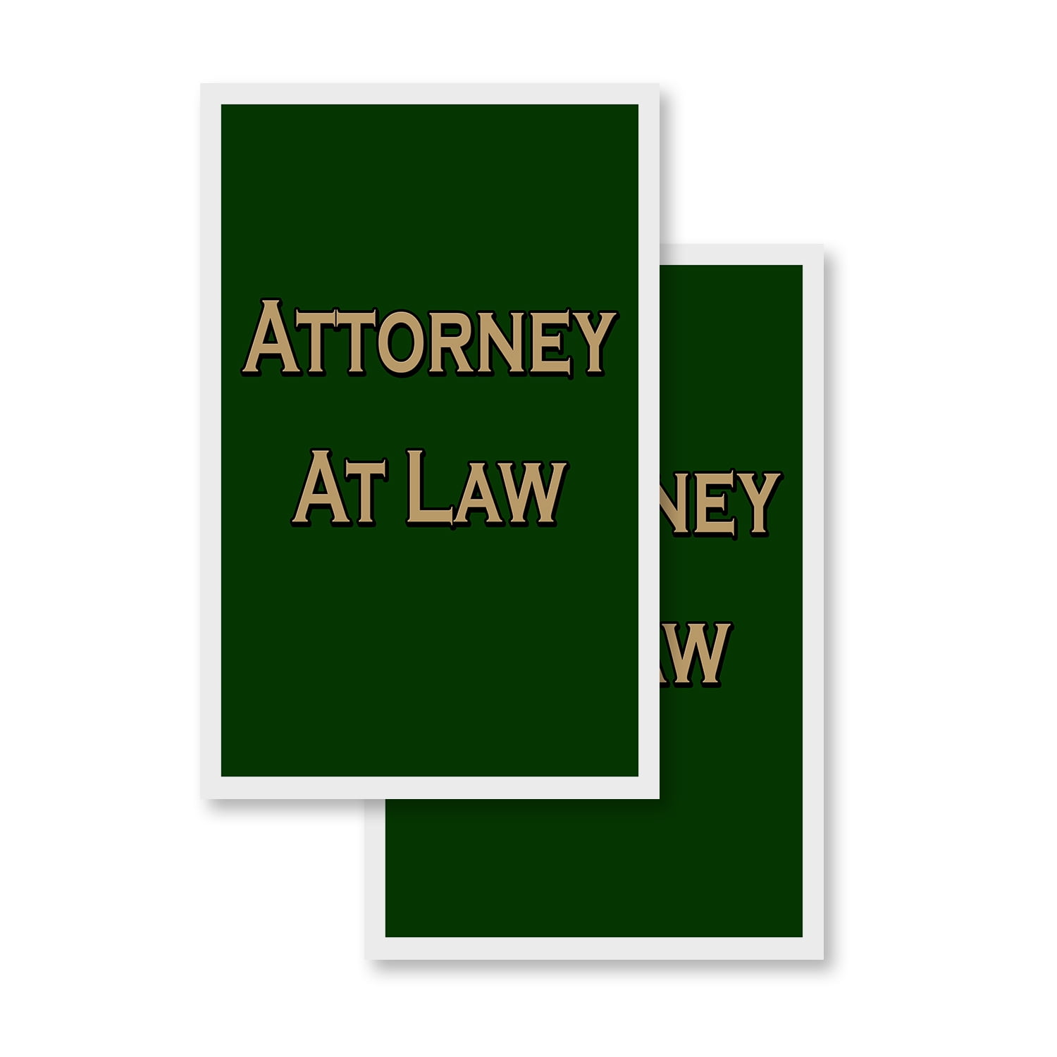 Attorney At Law (2-PACK) 24" x 36" Vinyl Decals | Sign Insert Peel ...