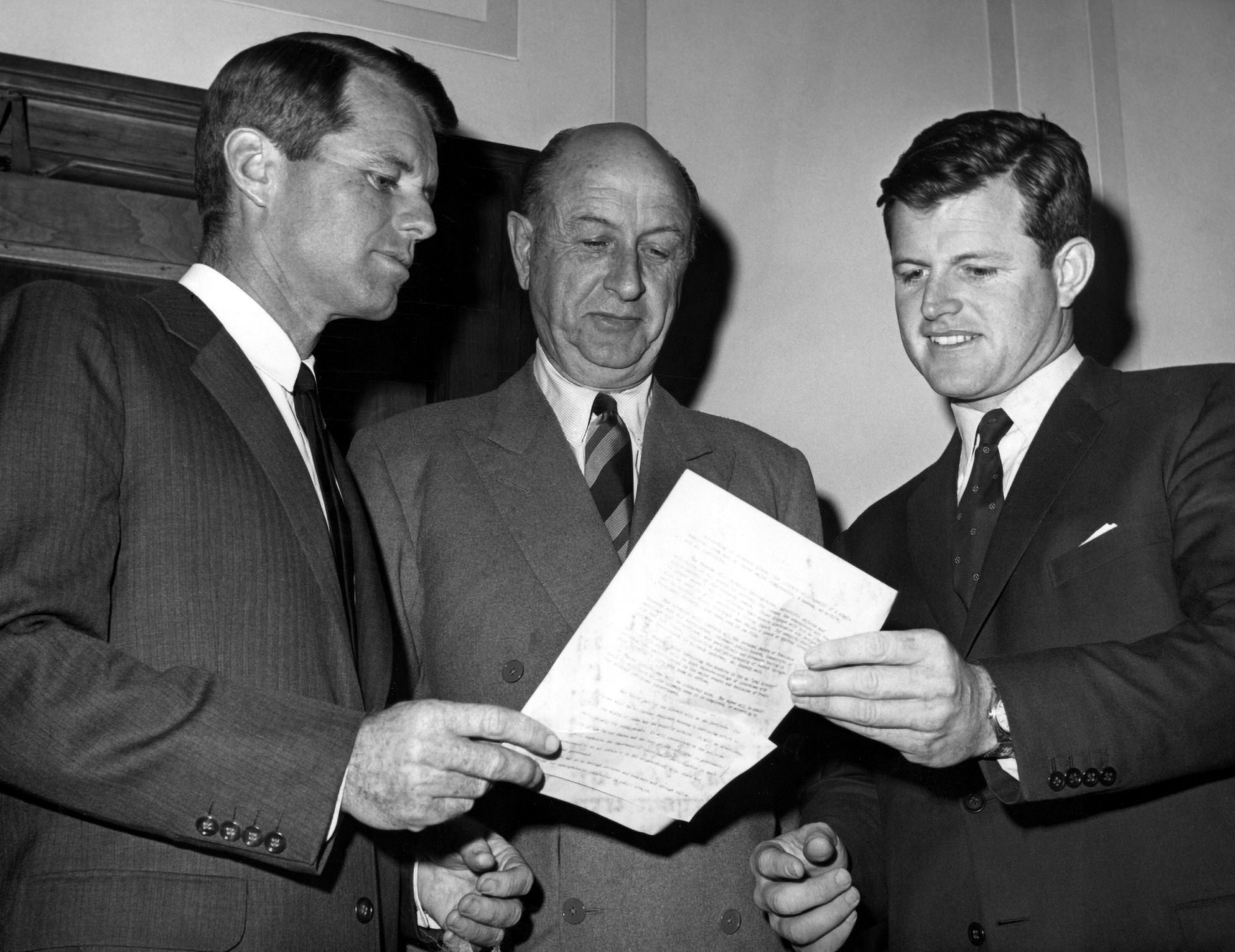 Attorney General Robert Kennedy (L) And Senator Edward 'Ted' Kennedy (R ...