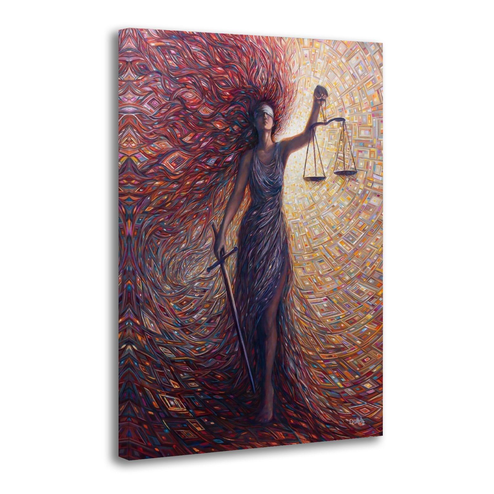 Attorney Gift, Lady Justice, Scales of Justice Art Poster Canvas ...
