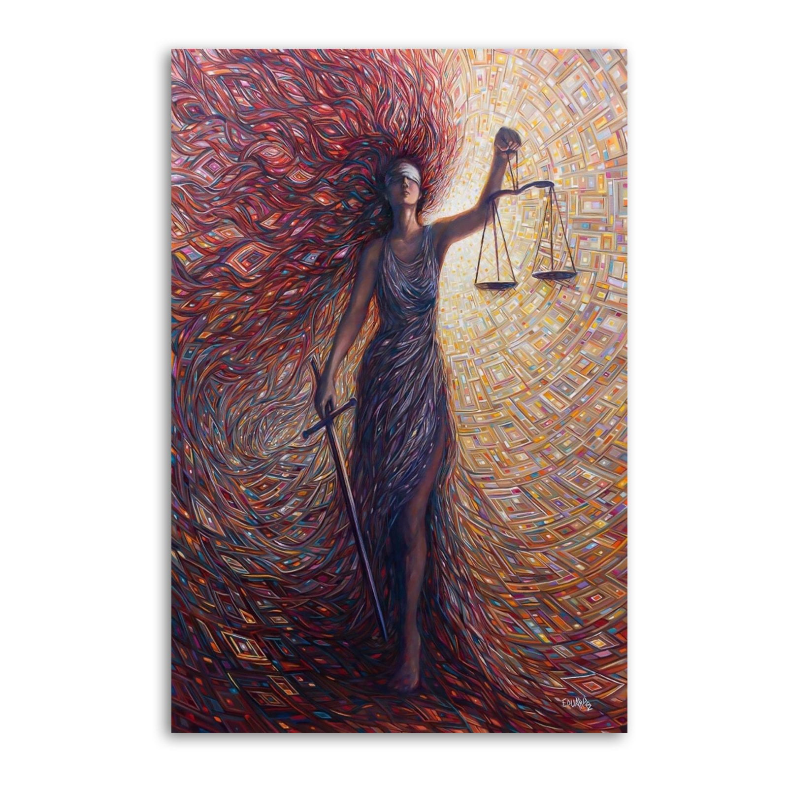 Attorney Gift, Lady Justice, Scales of Justice Wall Art Picture ...