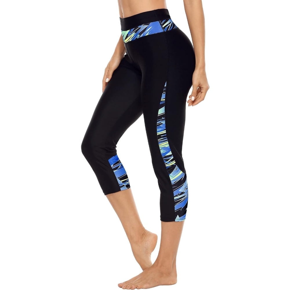 Attraco Swim Pants for Women High Waisted Swim Capris Swim Shorts ...