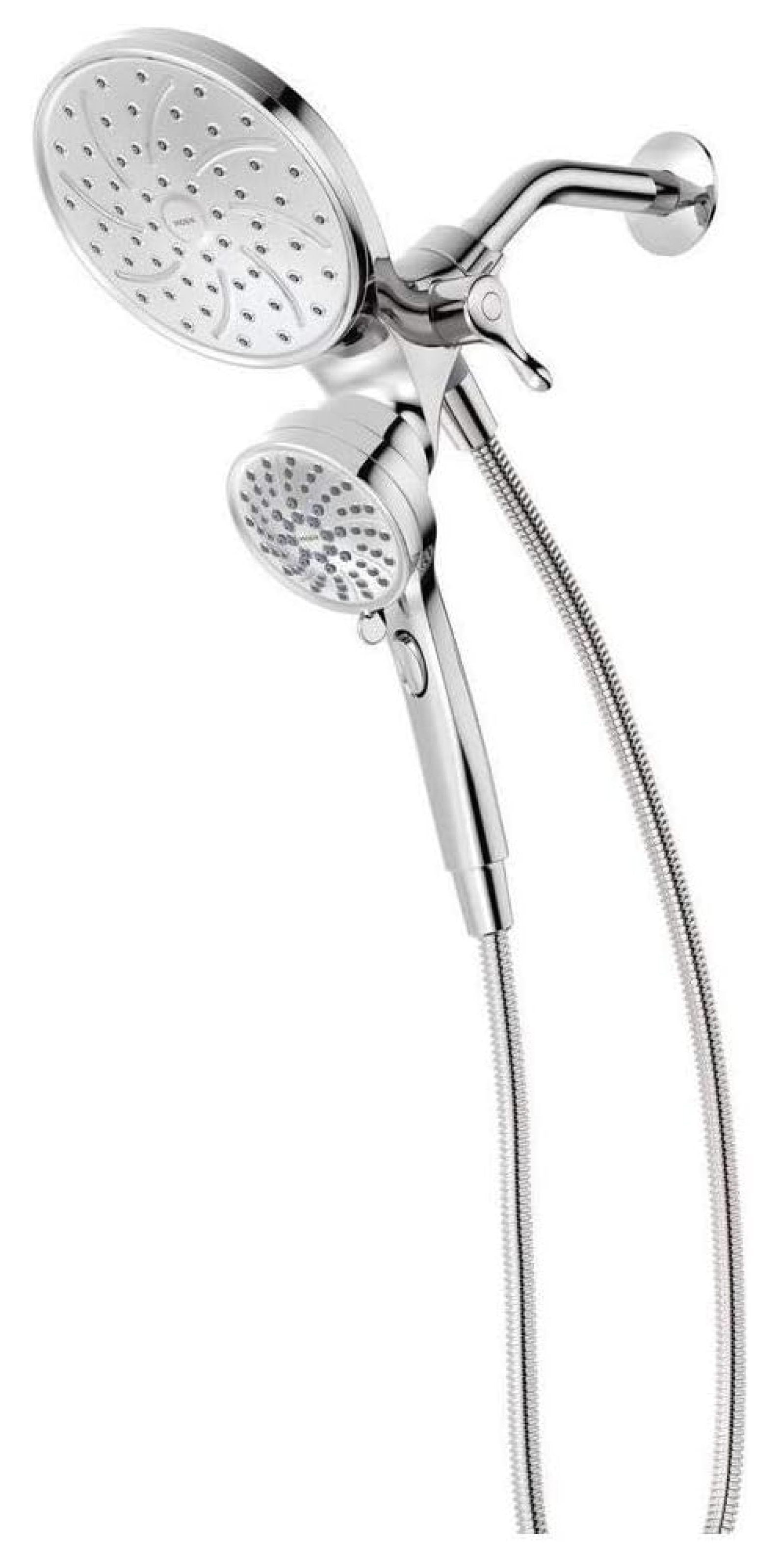 Attract 6-Spray 1.75 GPM Hand Shower and Showerhead Combo Kit with ...