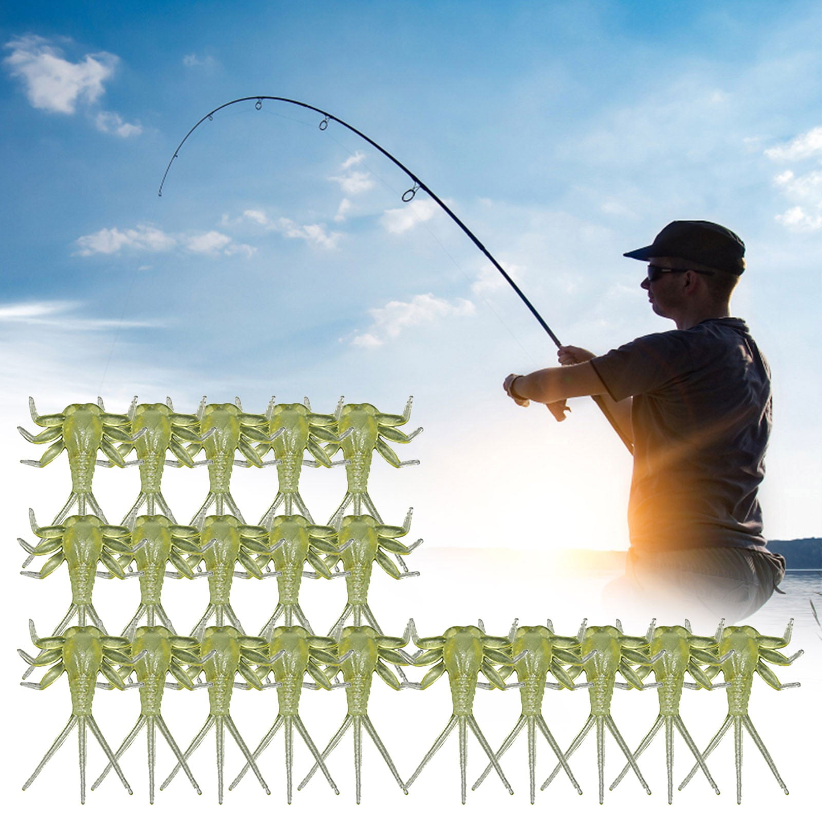 & Attractants Lifelike Mayfly Fishing Set 20 Piece to Enhance Your ...