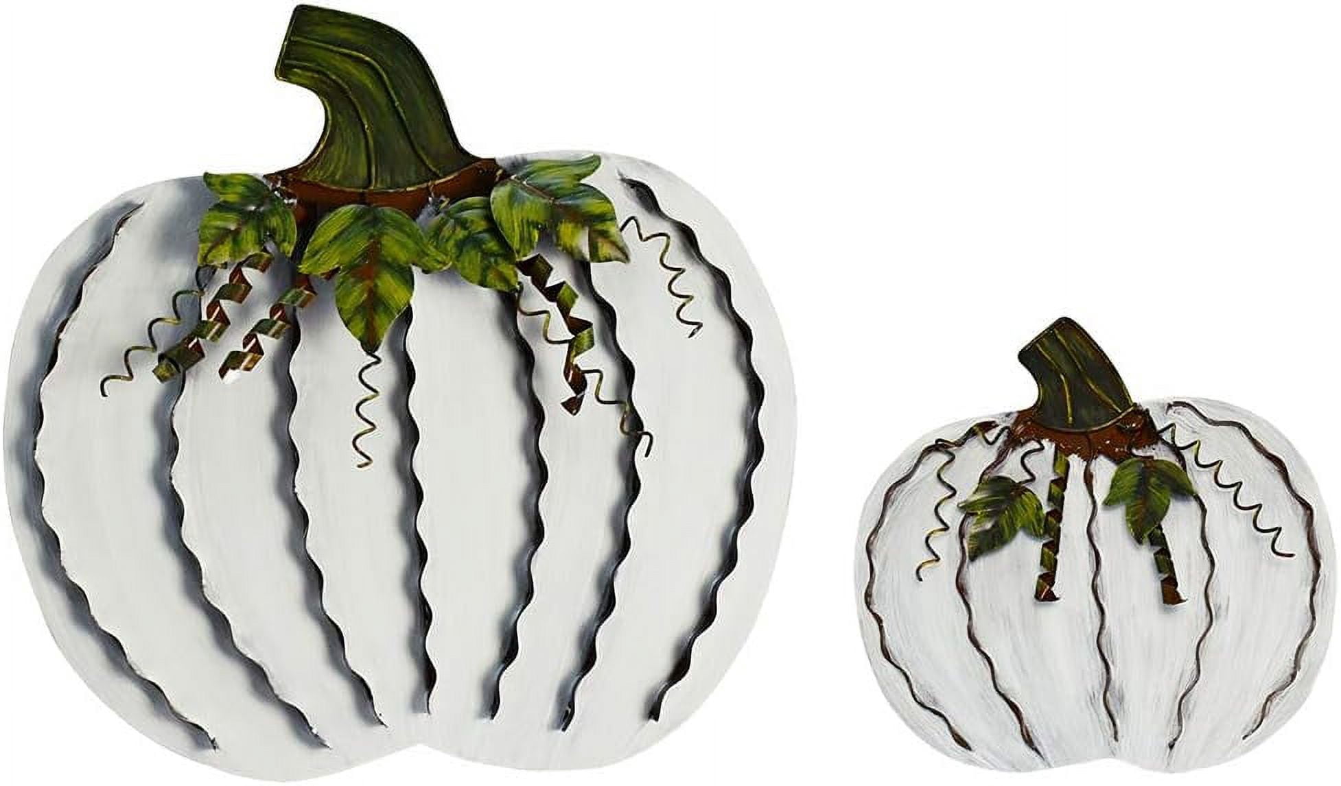 Attraction Design Metal Fall Pumpkin Decor, Indoor Outdoor Standing ...