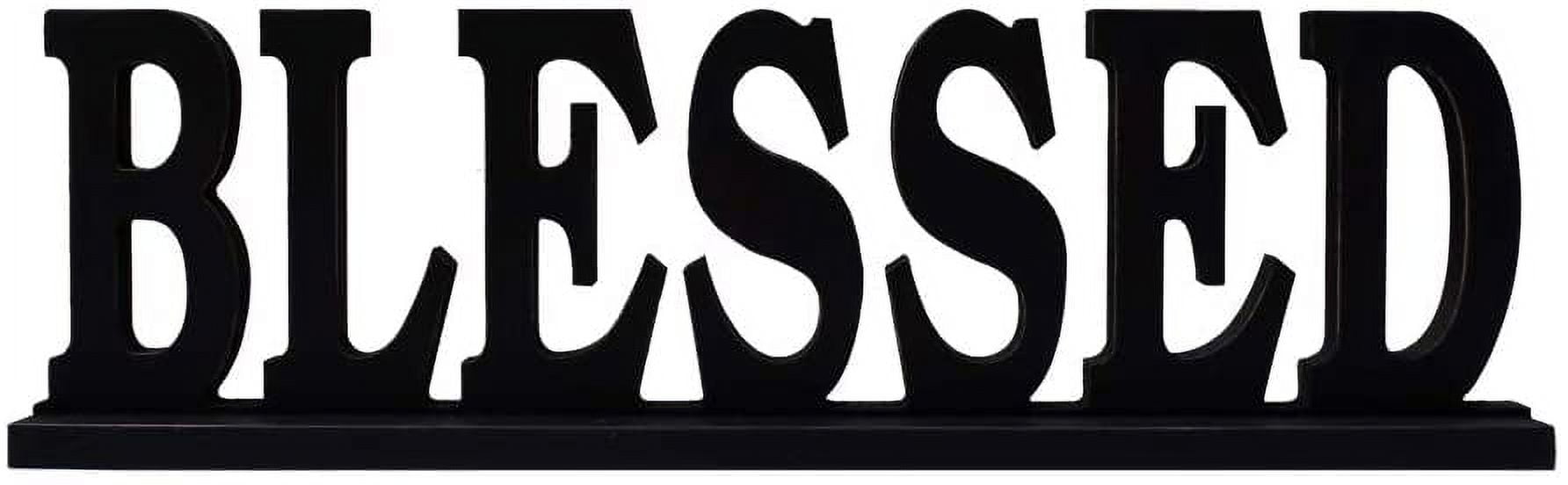 Attraction Design Rustic Wood Blessed Sign for Home Decor, Decorative ...