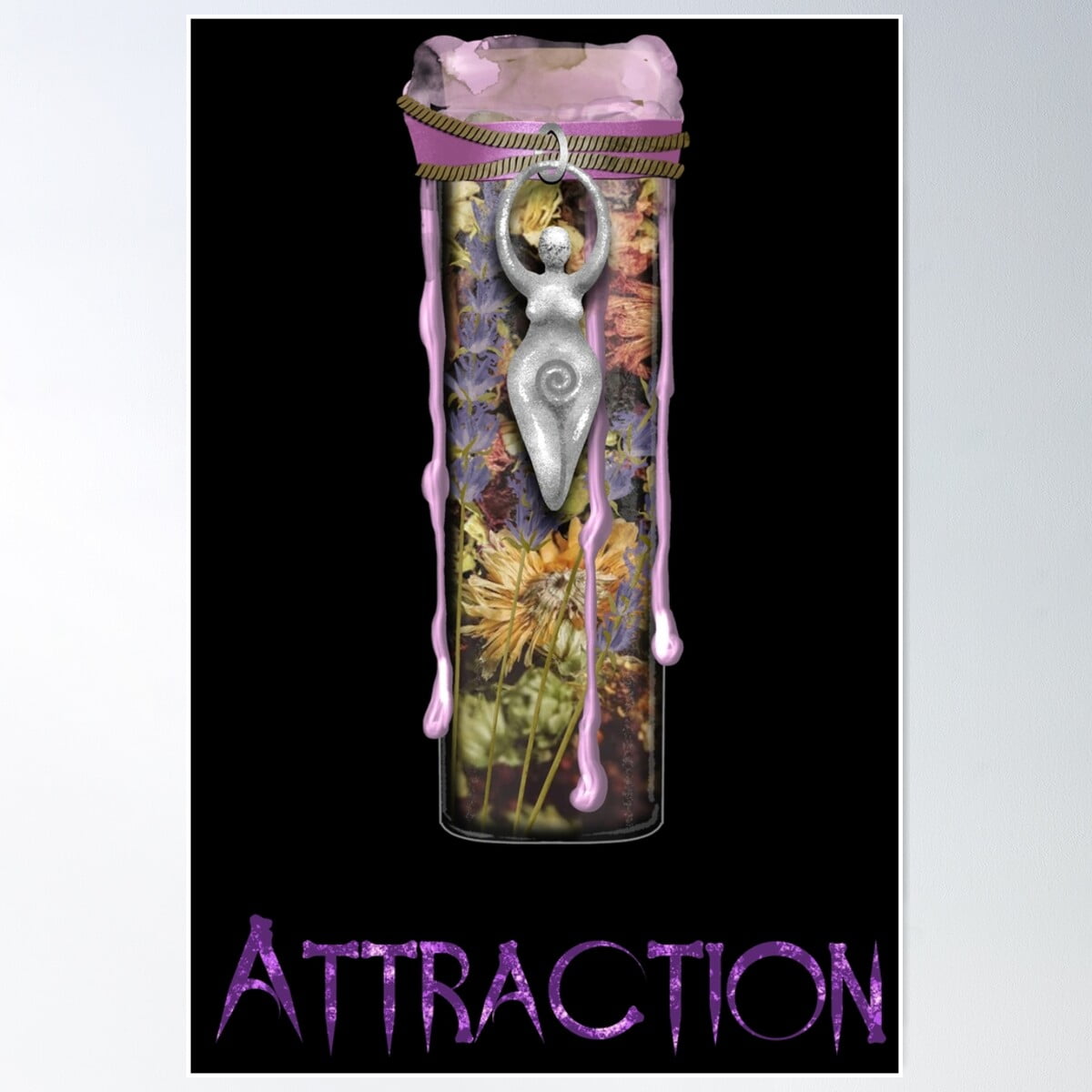 Attraction Spell Jar By Maxine Gadd Poster Wall Art, Modern Wall Decor ...