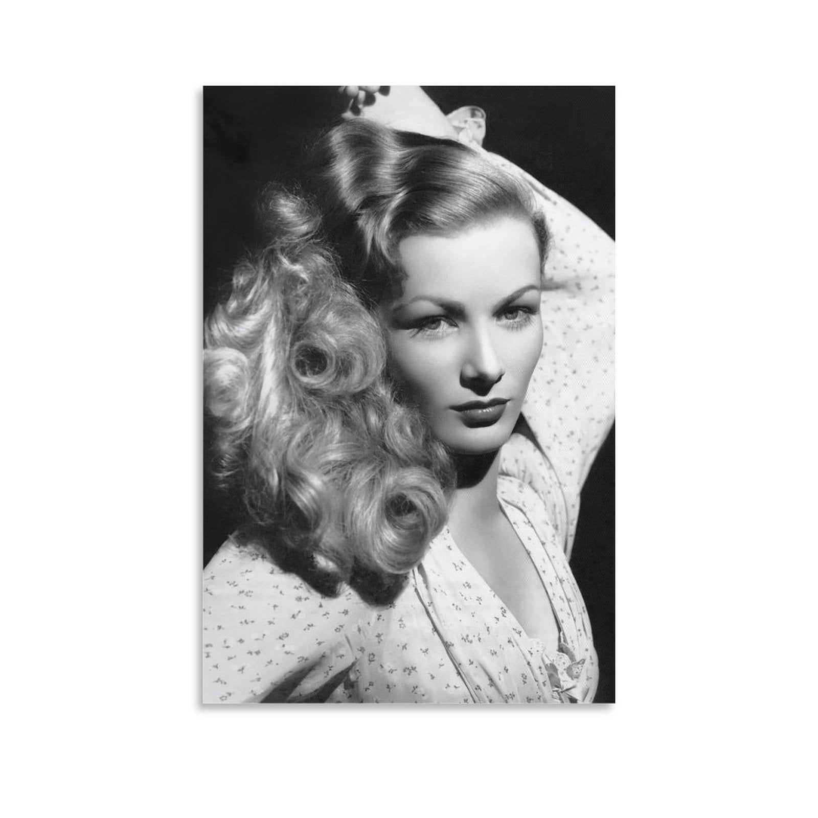 Most Attractive Actresses of 1940s Veronica Lake Retro Poster Painting ...