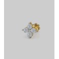 Attractive Cut Round Lab Created Diamond 14k Yellow Gold Plated Stud ...