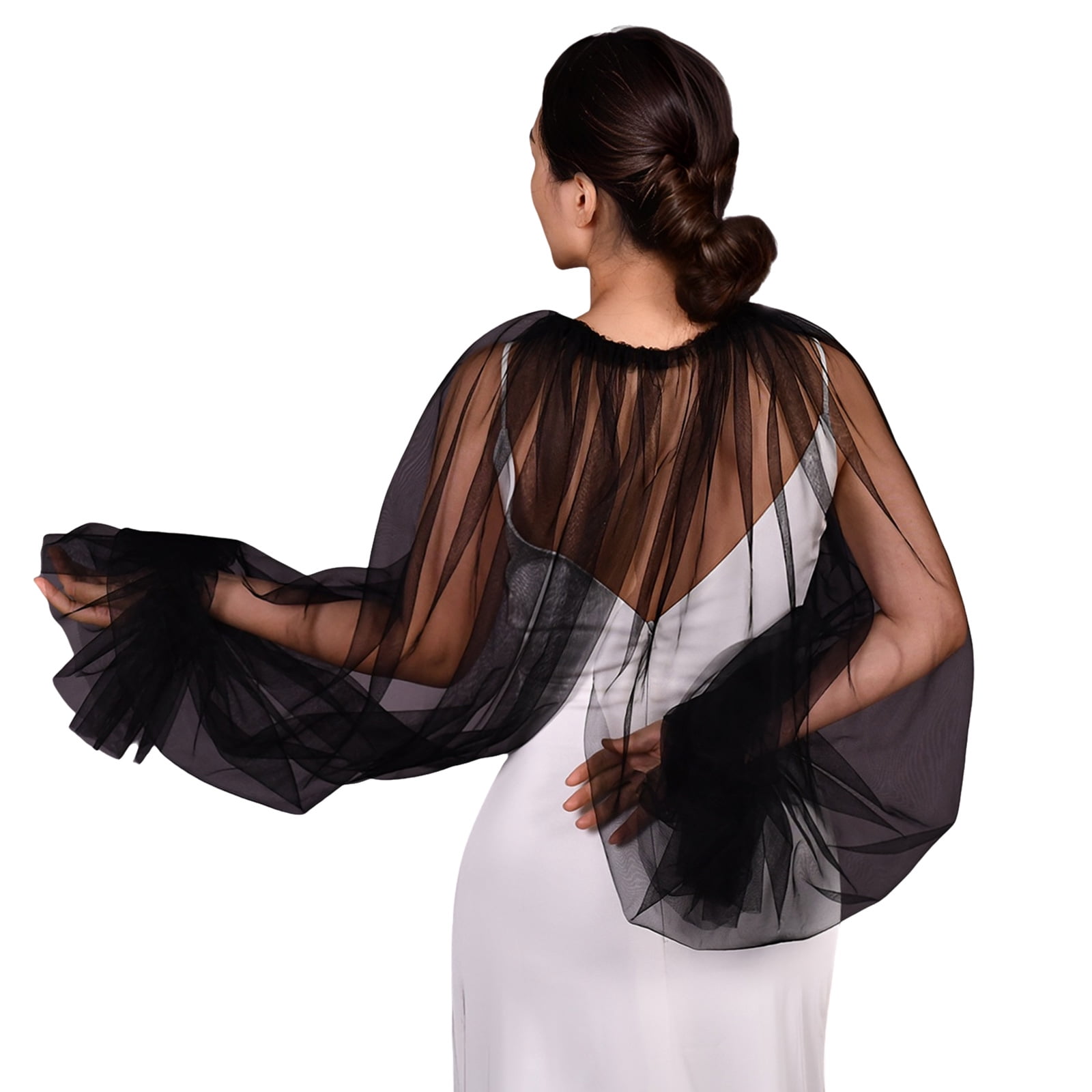 Attractive Flared Sleeve Bridal Capelet Smooth Slip-Resistant Design ...