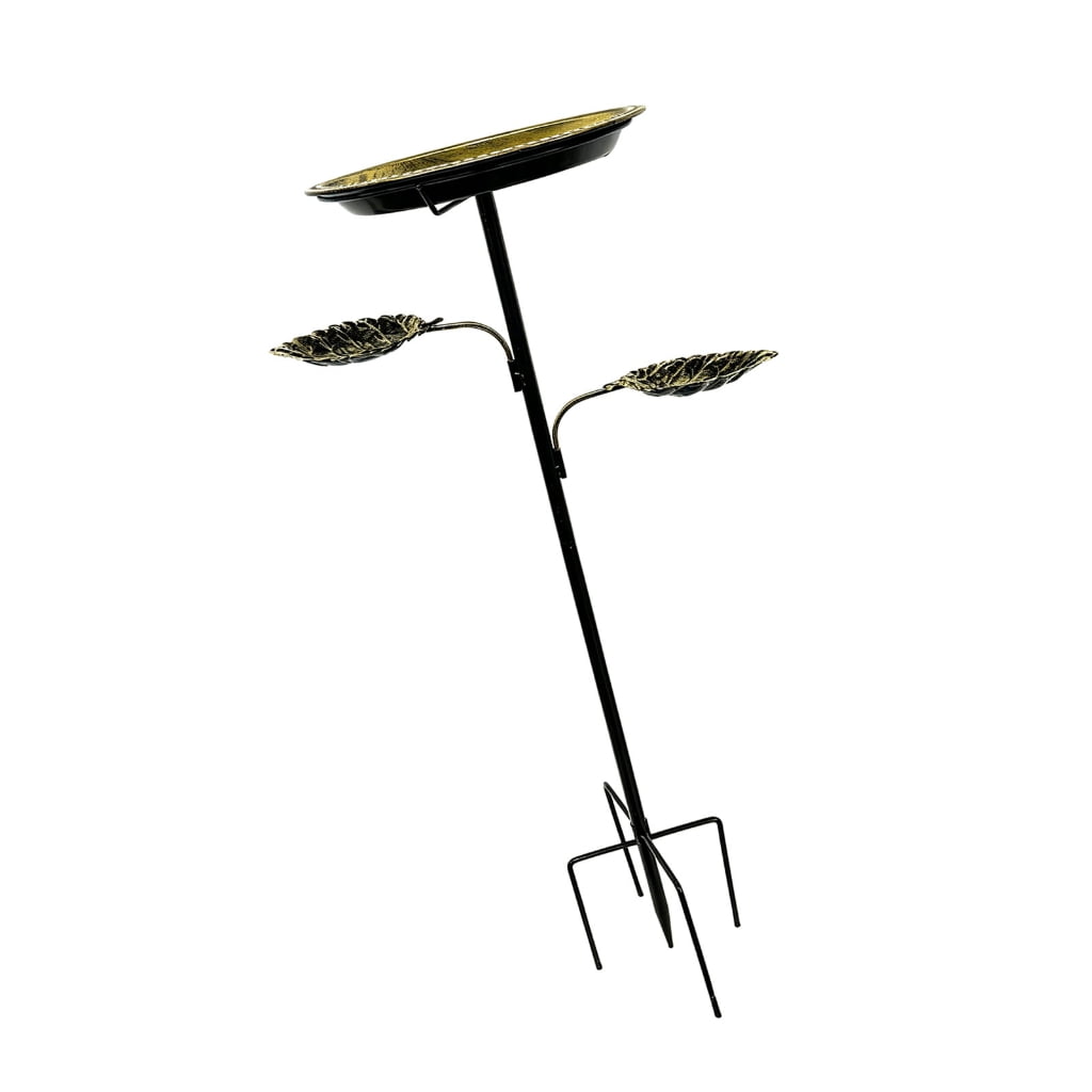 Attractive Iron Garden Piece Two Purpose Bird Bath And Feeder With Easy ...