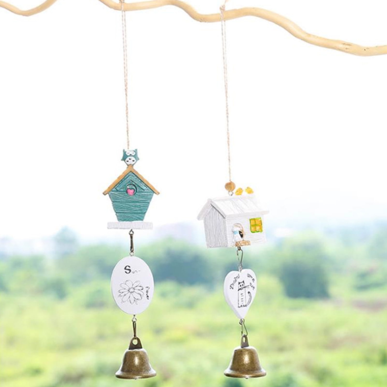 Attractive Pleasant Voice Wind Chimes - Decorative Bird House Cage Wind ...