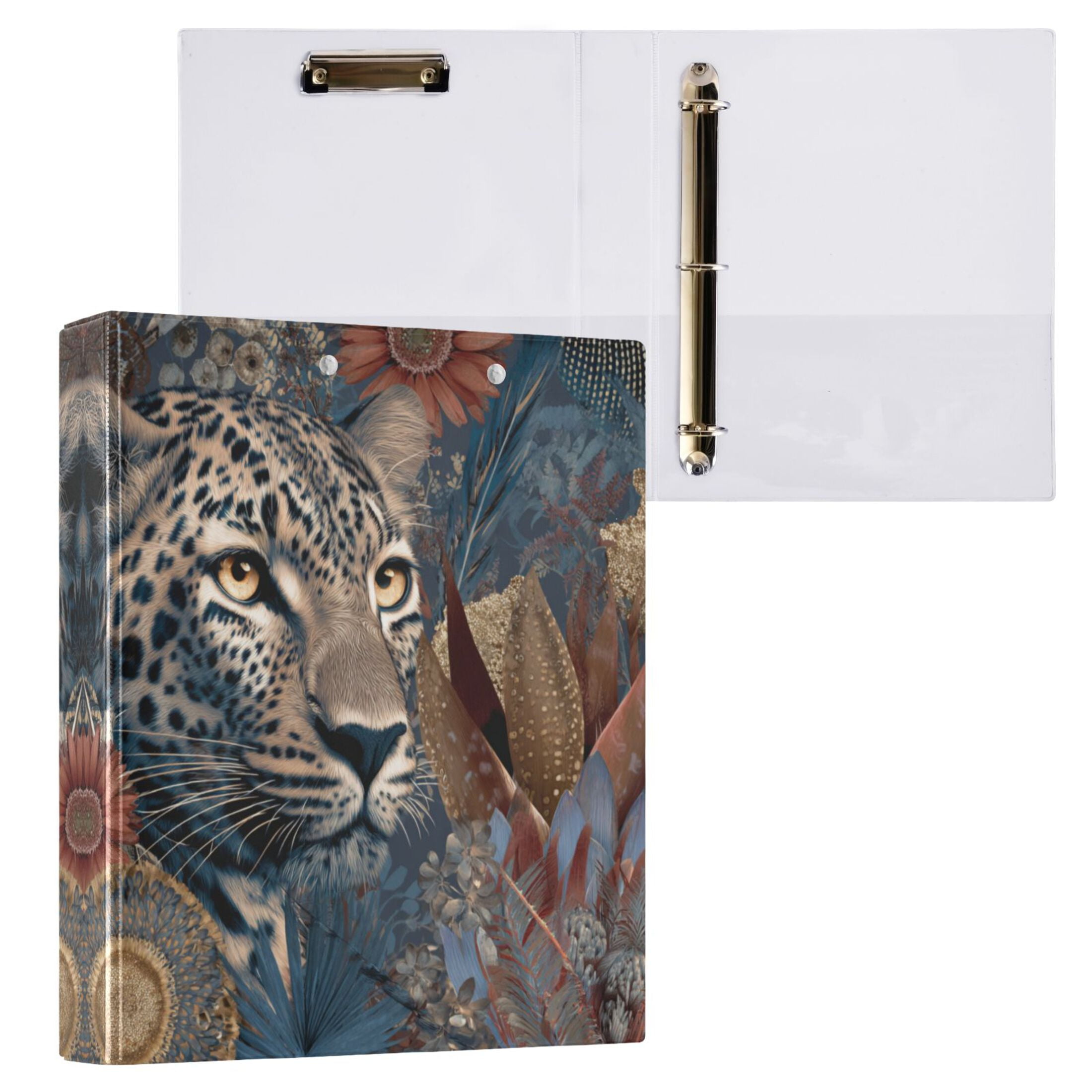 Attractive Tiger Head 3 Ring Hardcover Binders 1.5in Round Rings for ...