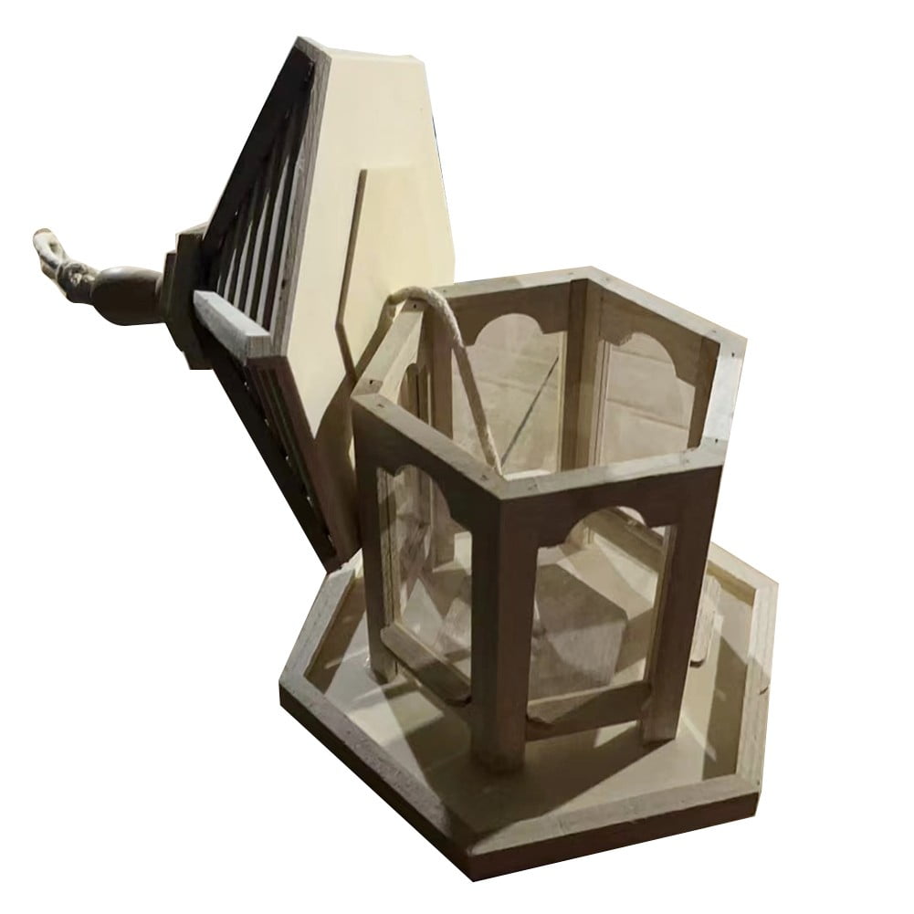 Attractive Wooden Bird Feeding House with Rectangular Design for ...