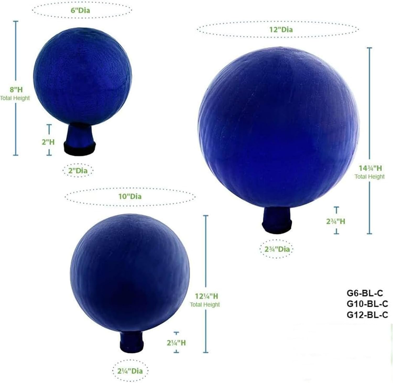 Attractive ative Gazing Globe Hand-Blown Glass for Home Garden Lawn ...