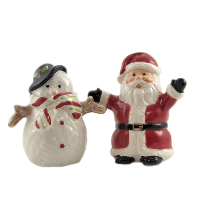 Attractives Christmas Santa & Snowman North Pole Winter Ceramic ...