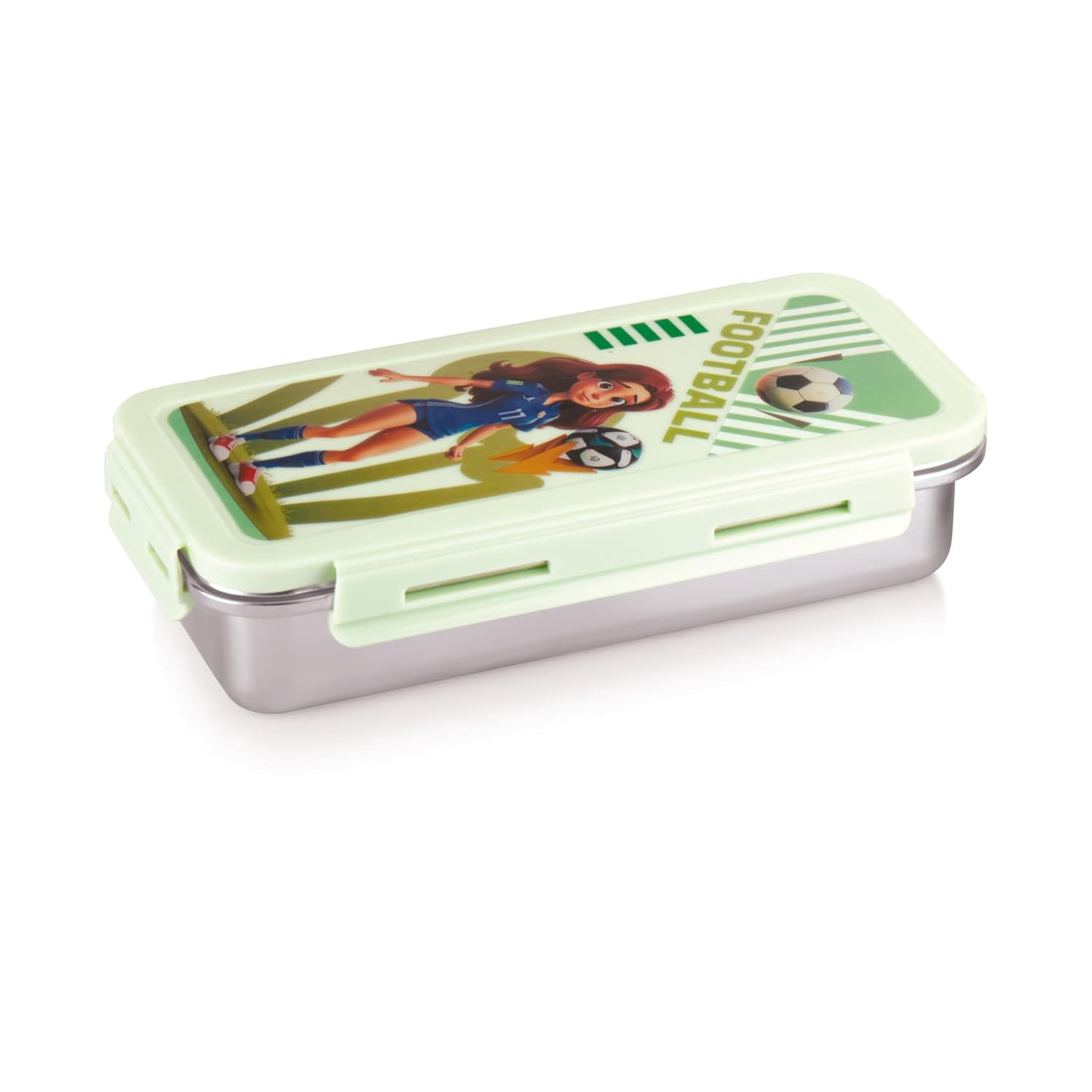 Attro Volvo Stainless Steel Lunch Box with 1 Small Container Airtight ...