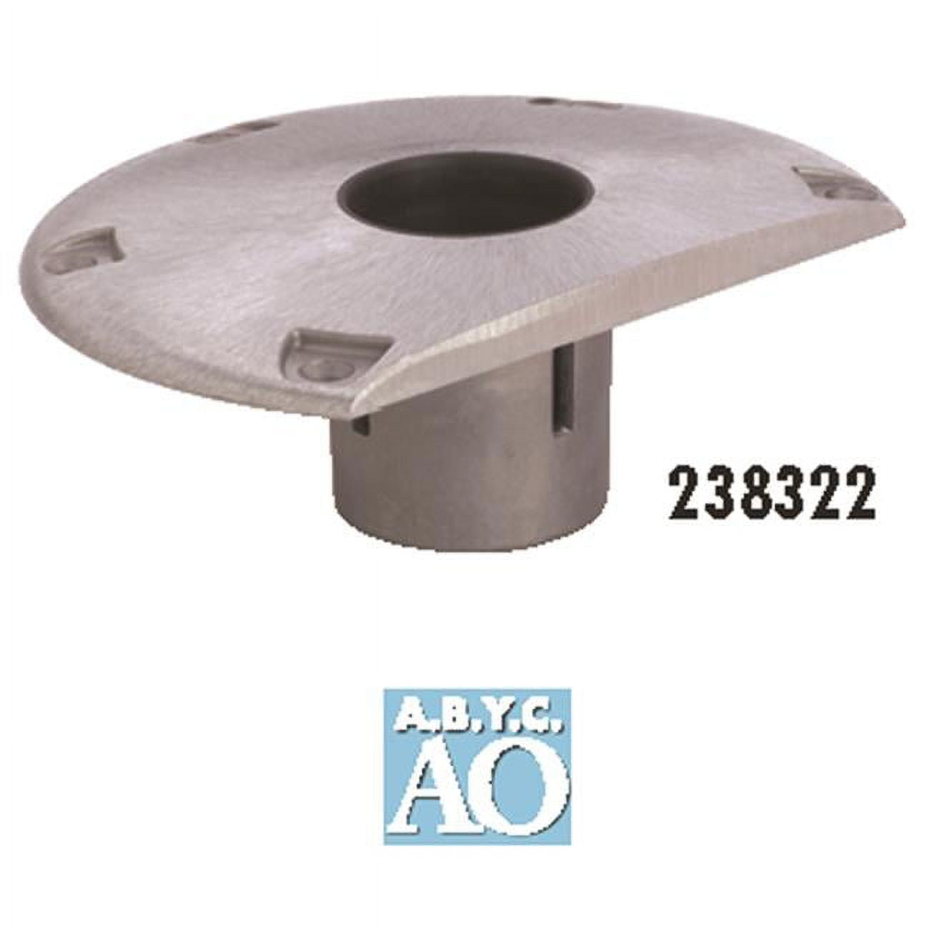 Attwood 238 Series Socket Base, 9 in. D-Shape, Anti-Corrosion with ...