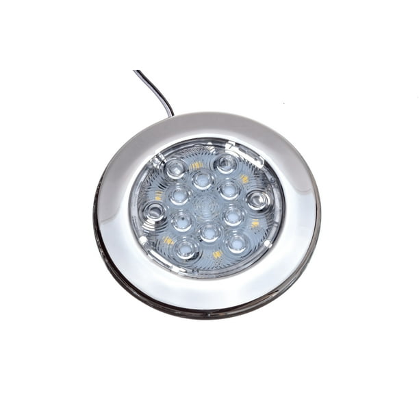 Attwood 4" Round LED Stainless Steel Interior/Exterior Light - Walmart.com