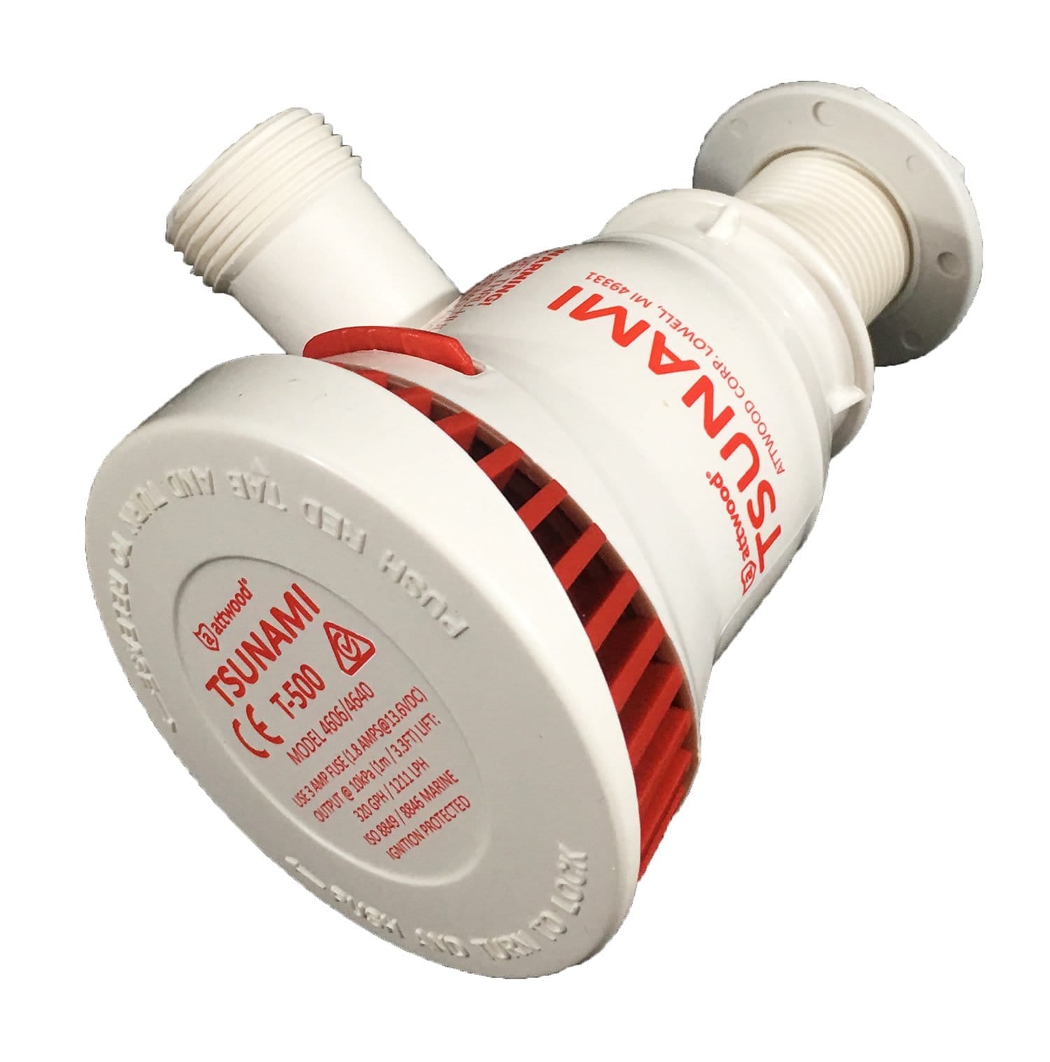 Johnson 48703 750 GPH Aerator/Livewell, Twin Outlet Ports, 1" Tapered ...