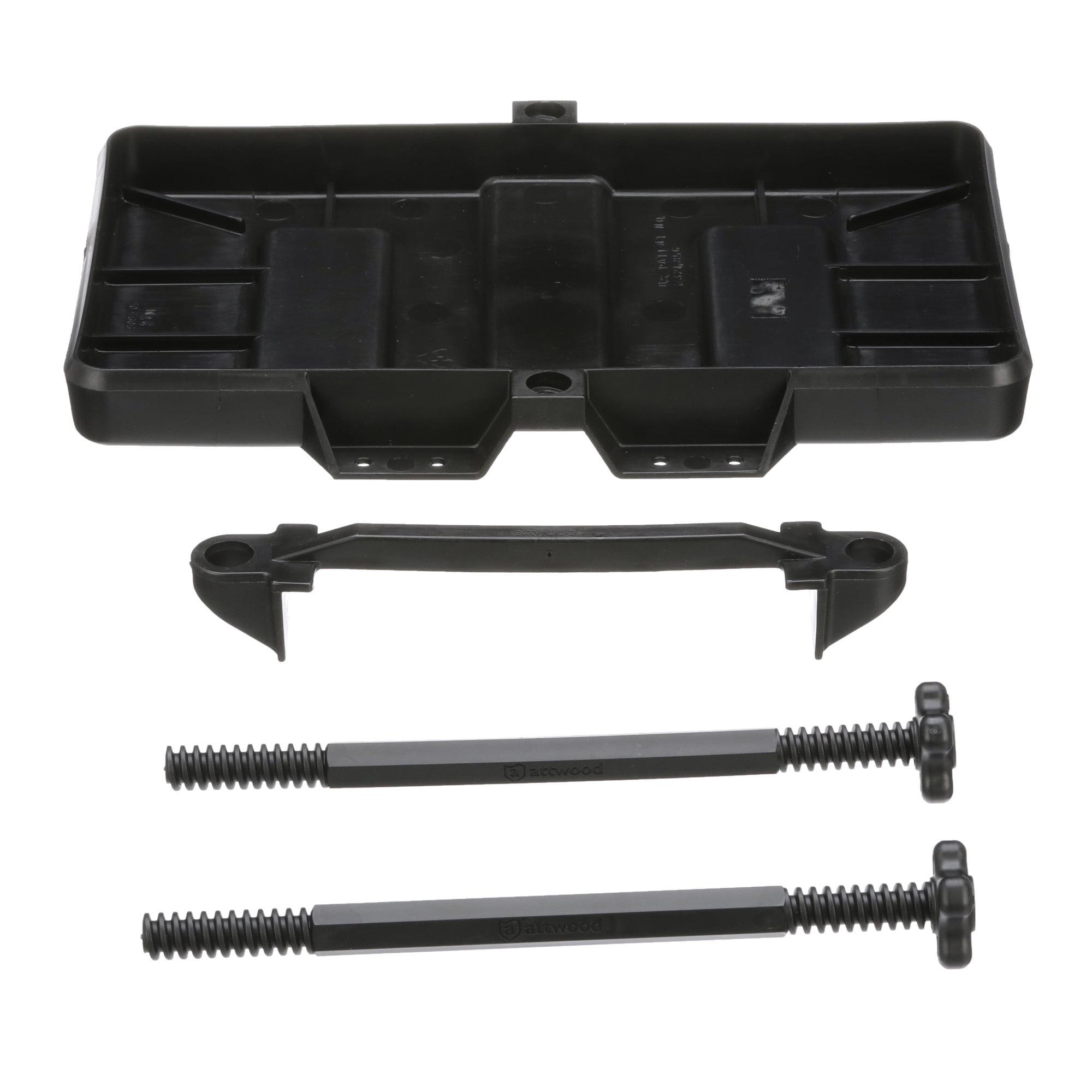 Attwood 9098-5 Heavy-Duty Adjustable Battery Tray, Black Plastic ...