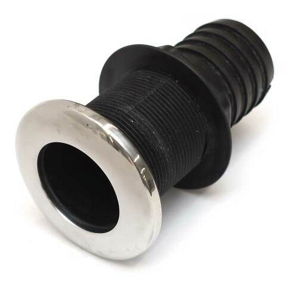 Attwood Boat Straight Thru Hull 68552-1 | 2 Inch Composite w/ SS Cap ...