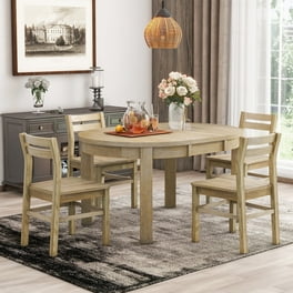 Dining Table Set 6 Piece Farmhouse Dining Room Set Rectangular Trestle Table and 4 Upholstered Chairs Bench for Dining Room Walnut Walmart