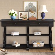 KAMIDA Storage Console Table, Modern Console Table with 3 Drawers and 2 ...