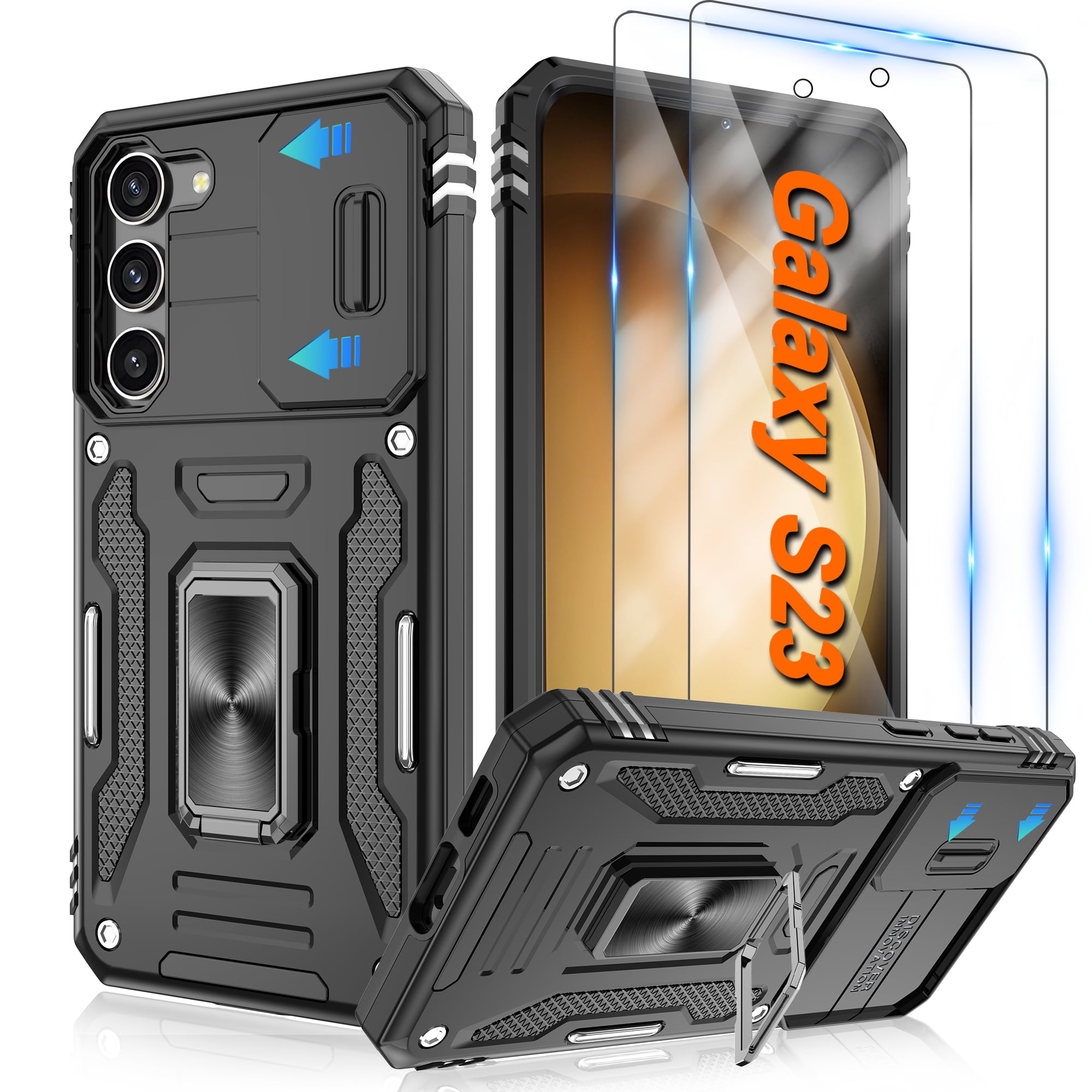 Atump for Galaxy S23 Case with 2Pcs HD Screen Protector, Military Grade ...