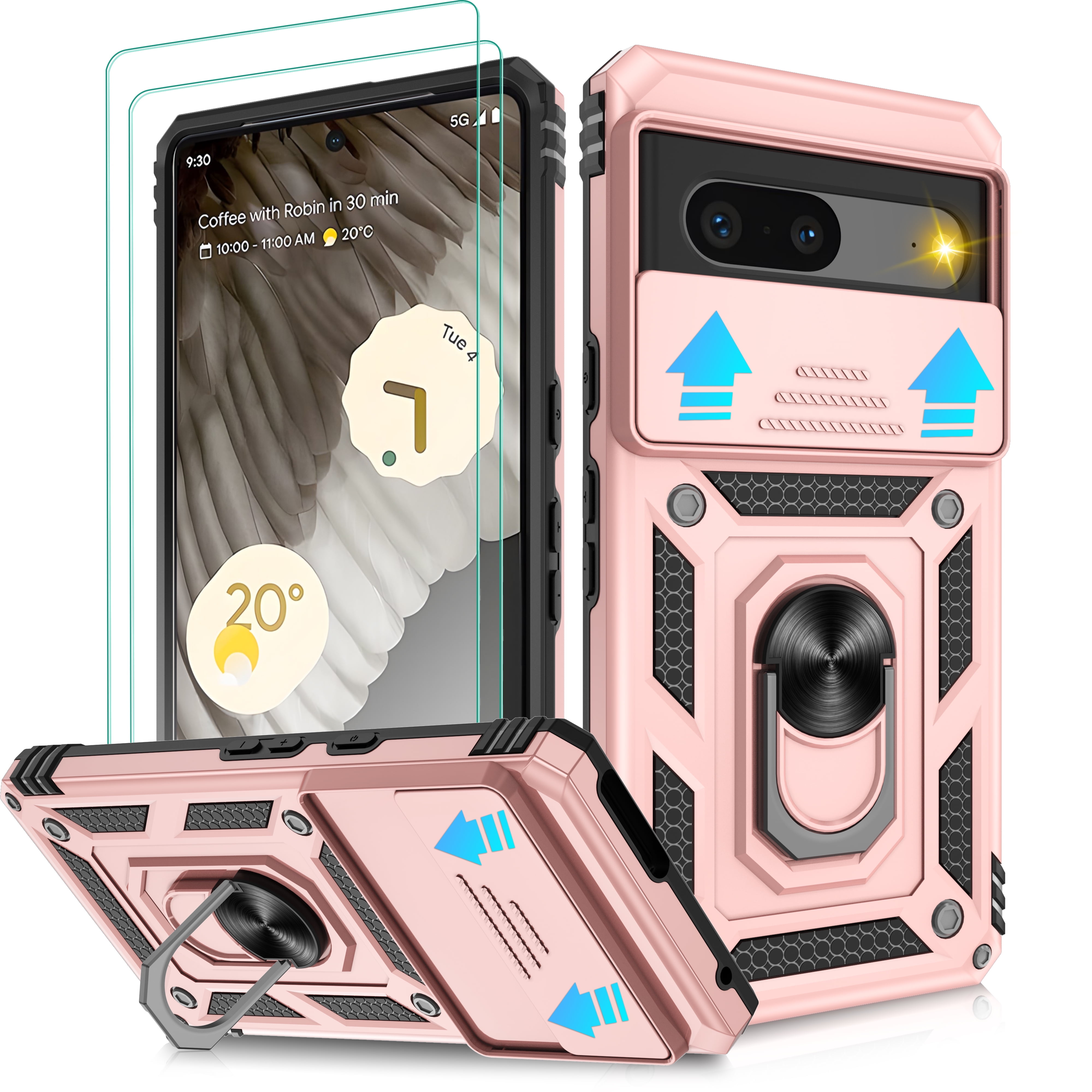 Atump for Galaxy S24 Case with 2Pcs HD Screen Protector, Military Grade ...