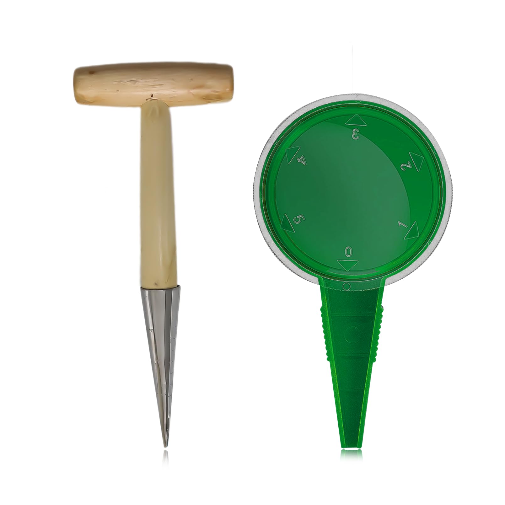 Atunee Hand Dibber Garden Tool Seed Planter Tool with Wooden Handle 10 ...