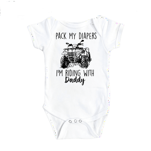 Atv Diapers - Baby Boy Girl Clothes Infant Bodysuit Funny Cute Newborn - Walmart.com