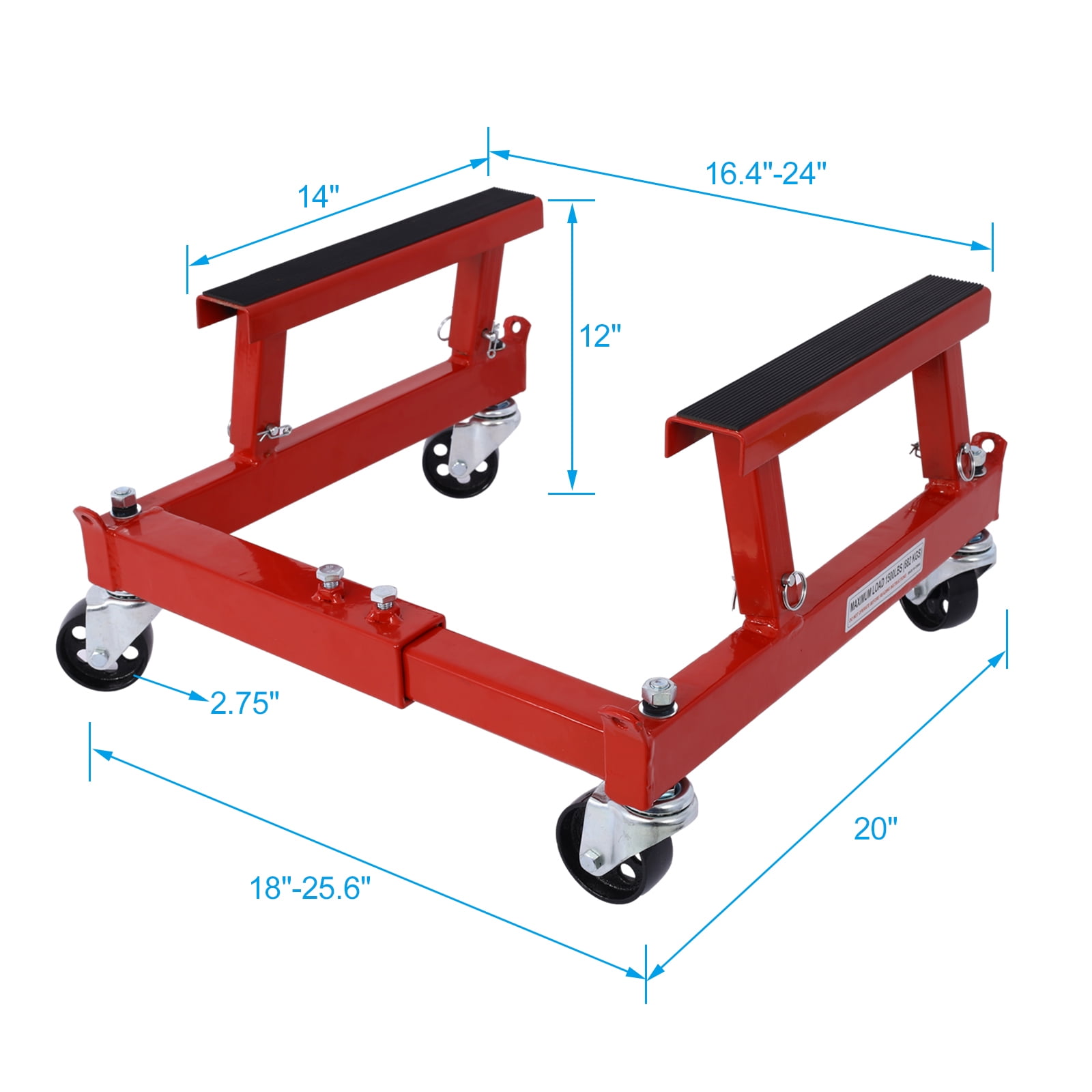Atv Motorcycle Engine Cradle Dolly 1500Lbs,Red,Red Steel - Walmart.com