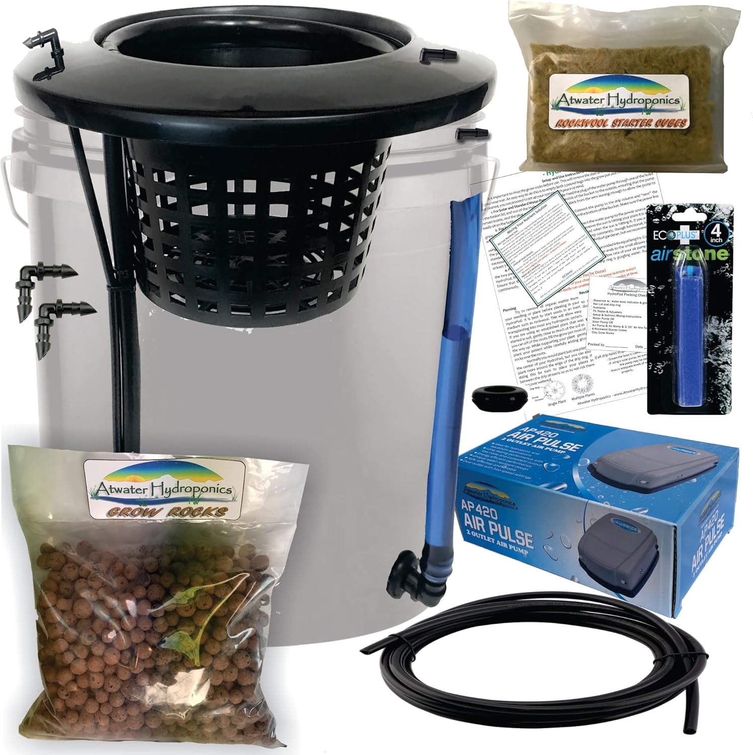 The Atwater HydroPod - DIY Add Your Own Bucket KIT - Dual DWC Deep ...